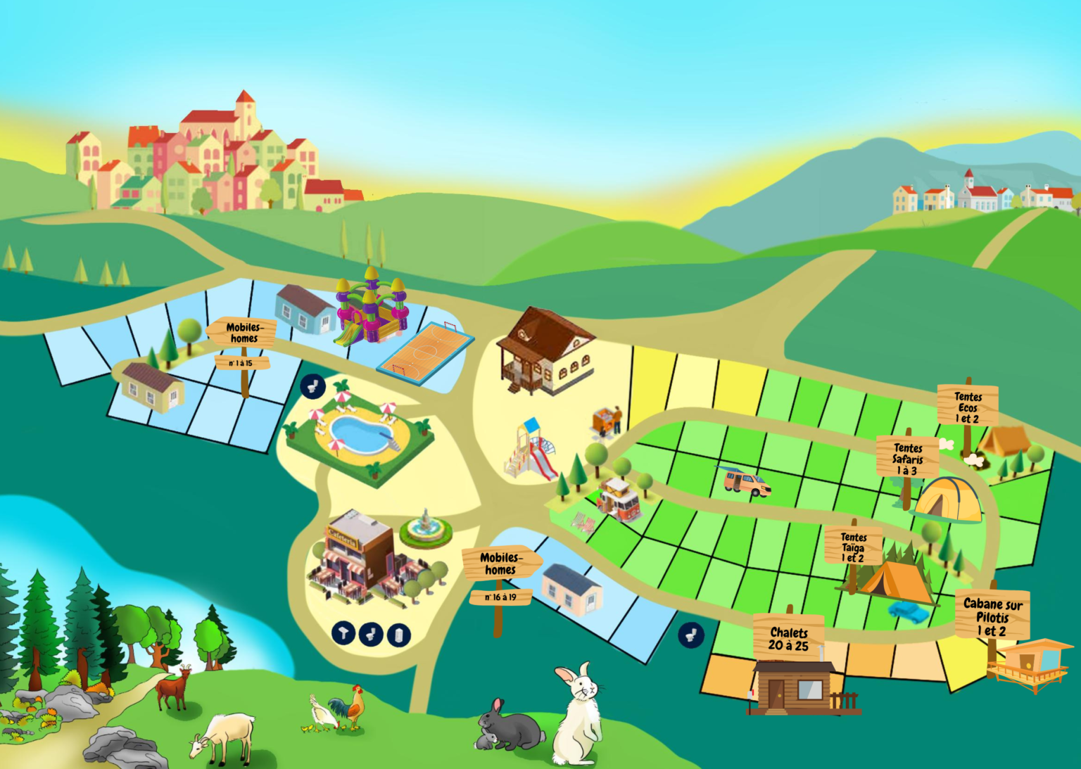 Camping Quercy Vacances - Plan du Camping